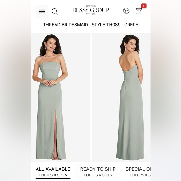 Dessy Collection | Dresses | Dessy Group Strapless Scoop Back Maxi ...